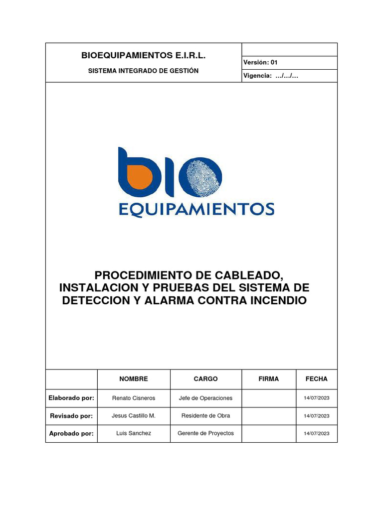 PR-INS-50 Deteccion y Alarma | PDF