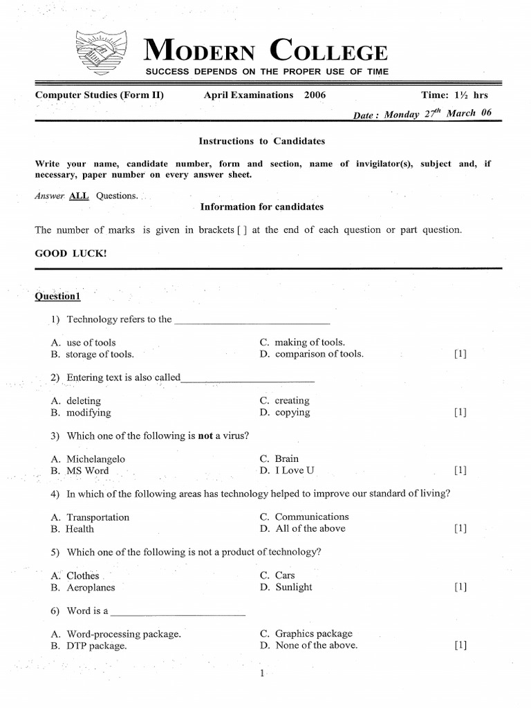 Computer Studies | PDF