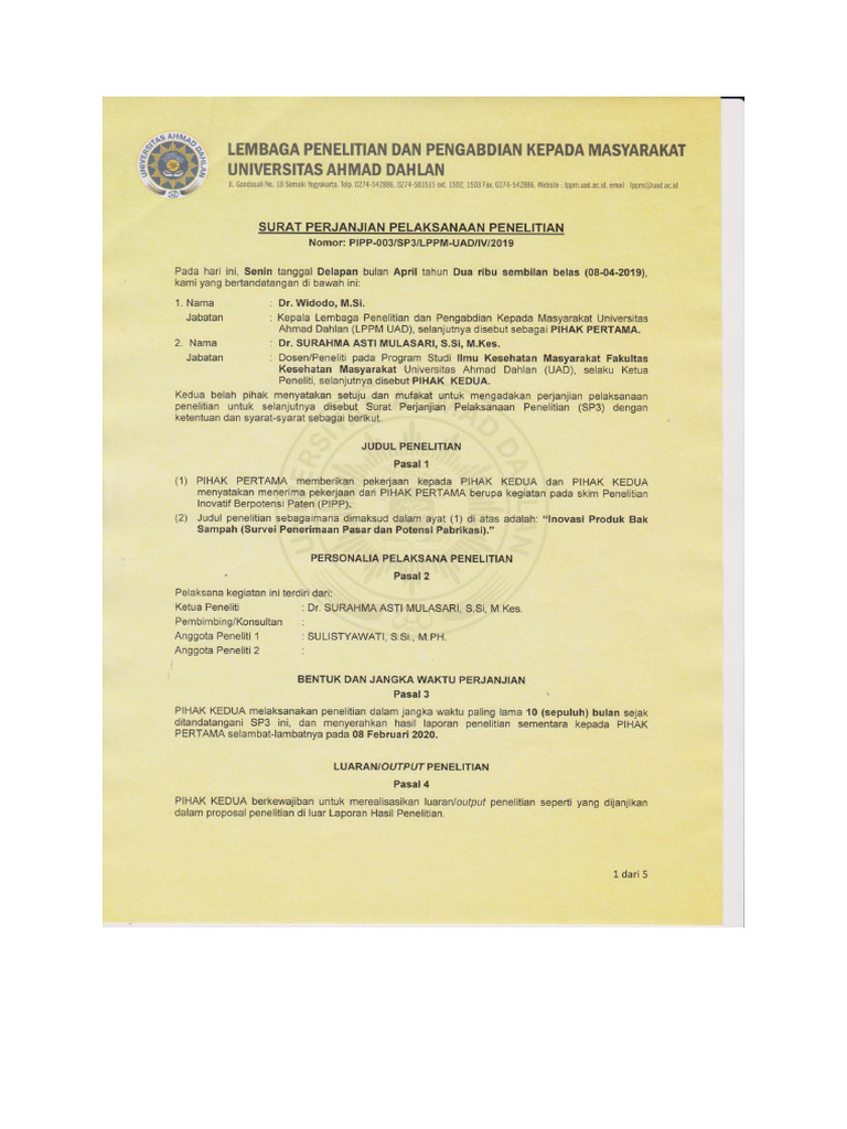 KontrakPotensi Paten | PDF