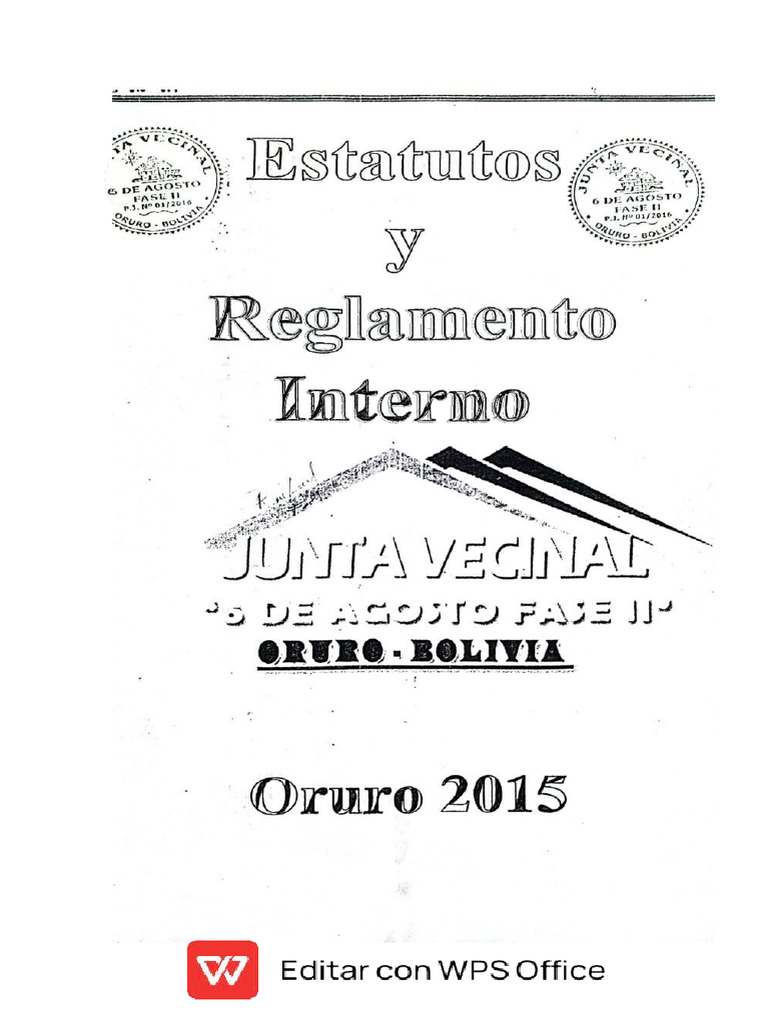 Reglamento Junta Vecinal | PDF | Votación | Gobernancia