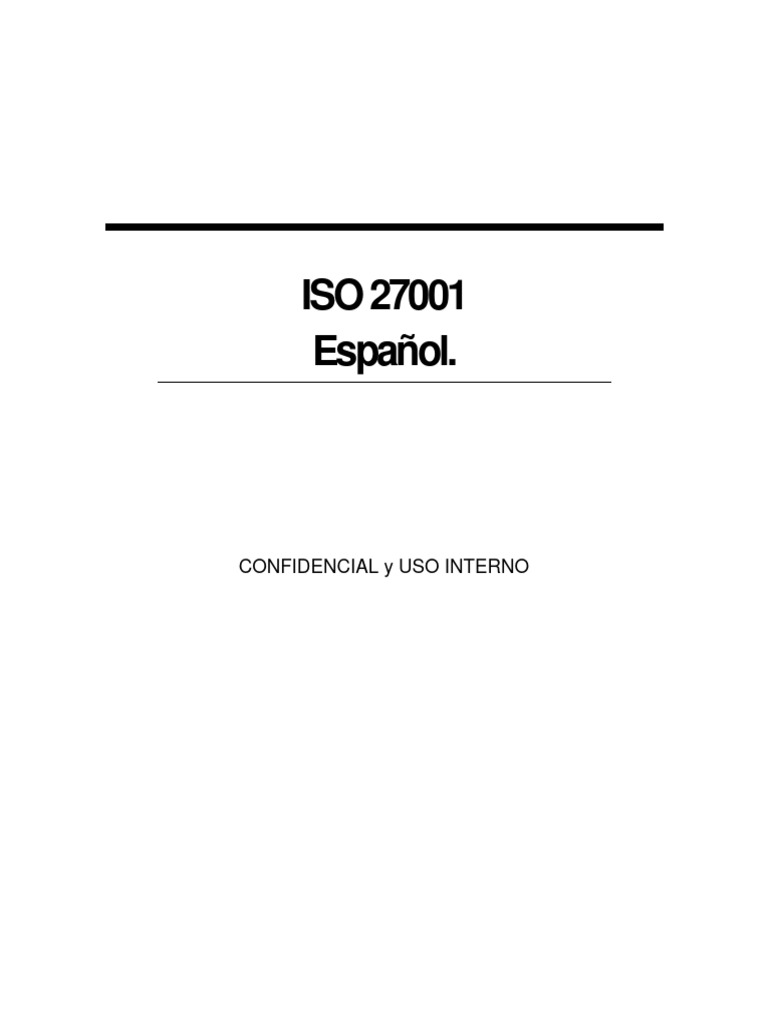 ISO 27001 (V.español) | Descargar gratis PDF | Seguridad de información ...