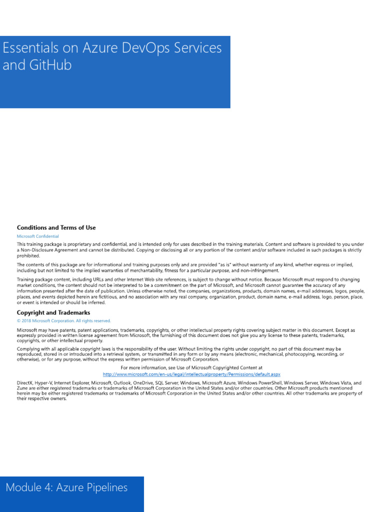 Essentials On Azure DevOps Services and GitHub Book 6 | PDF | Microsoft Azure | Library (Computing)
