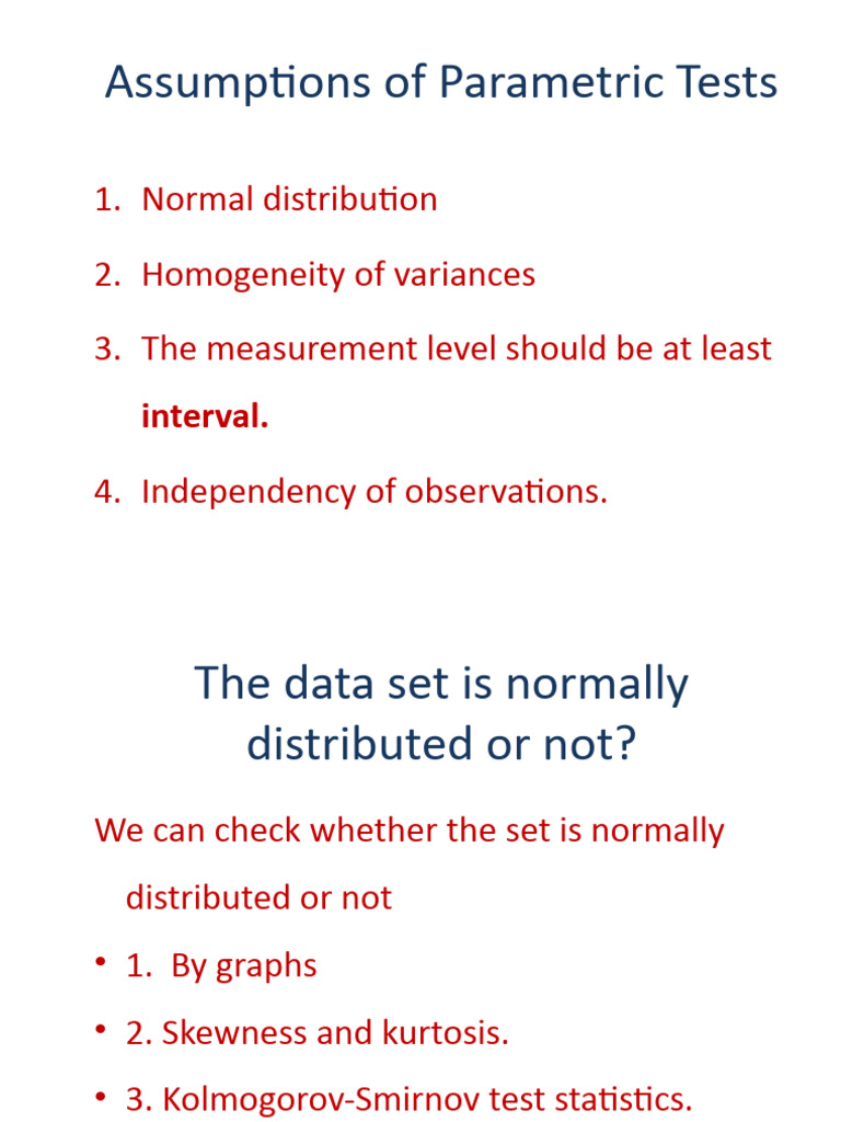 Assumptions of T Tests | PDF | Student's T Test | Normal Distribution