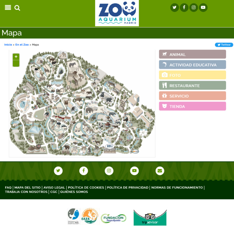 Mapa Zoo Zoo Aquarium de Madrid | PDF