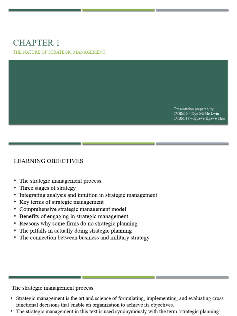 Strategic MNM CHAP 1 | PDF | Strategic Management | Strategic Planning
