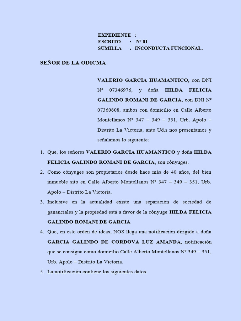 INCONDUCTA FUNCIONAL. | PDF | Ley común