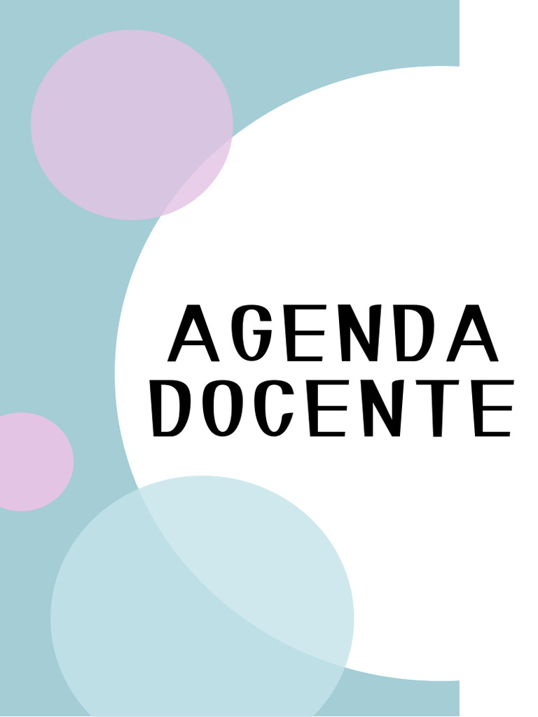 Agenda Docente 2025 para Imprimir | PDF
