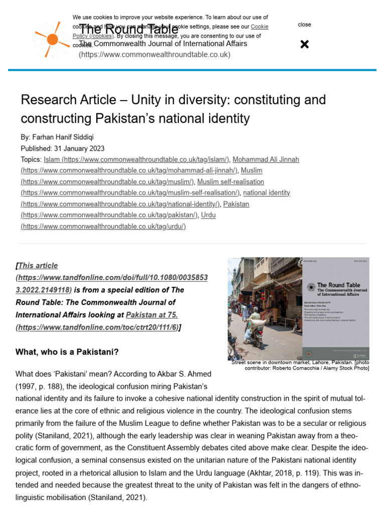 Exploring Pakistan's National Identity at 75 | PDF | Pakistan | Citizenship