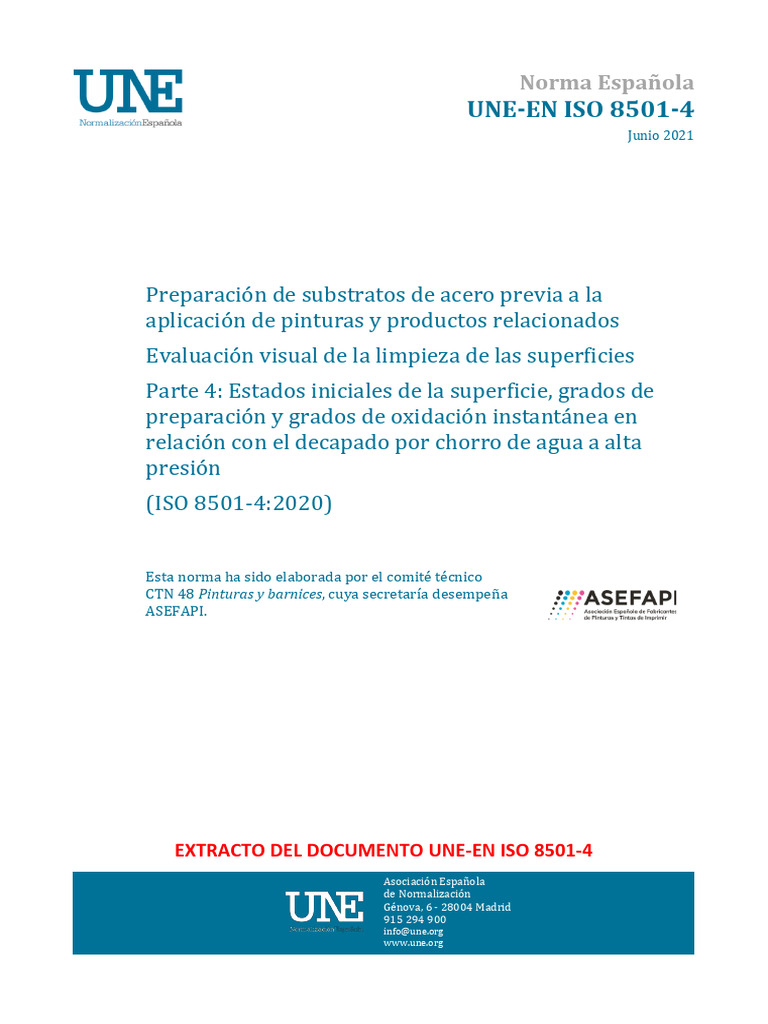 Norma UNE-EN ISO 8501-4:2021 | PDF