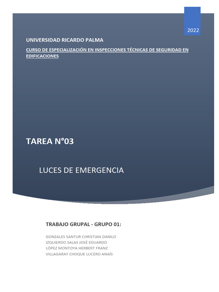 Verificacion de Luces de Emergencia en Itse | PDF | Encendiendo | Diodo emisor de luz