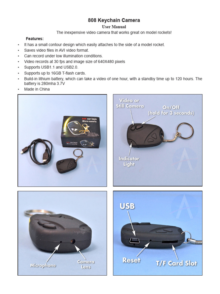 808-Keychain Camera Instructions | PDF | Camera | Computer File