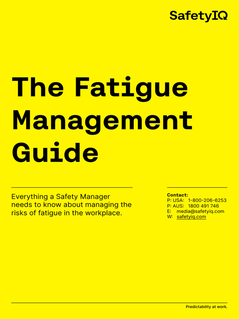 The Fatigue Management Guide - 2023 | PDF | Shift Work | Occupational ... The Fatigue Management Guide - 2023 | PDF | Shift Work | Occupational ...