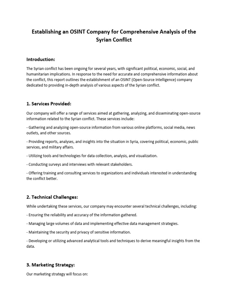 OSINT Company Proposal | PDF | Computer Security | Security