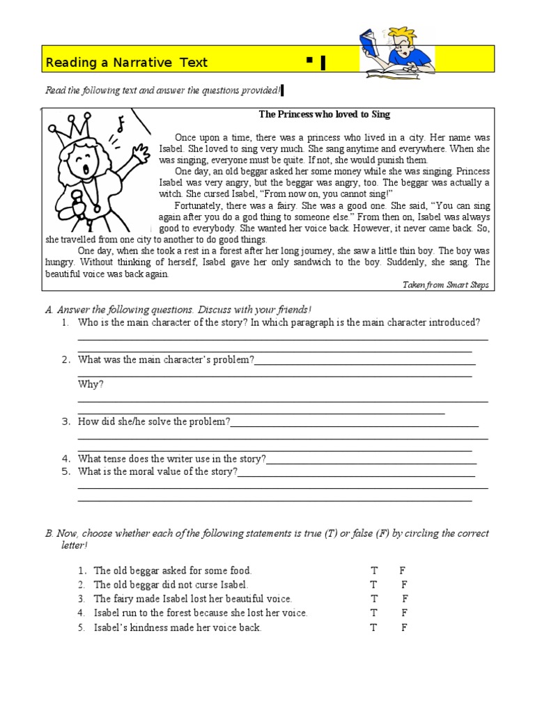 Reading Narrative Texts | PDF | Snow White | Once Upon A Time (TV Series)