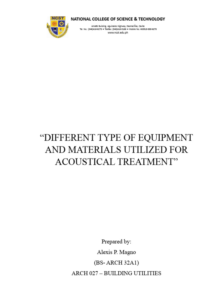 Bu3 (Acoustic Treatments) .Magno | PDF | Classical Mechanics | Sound