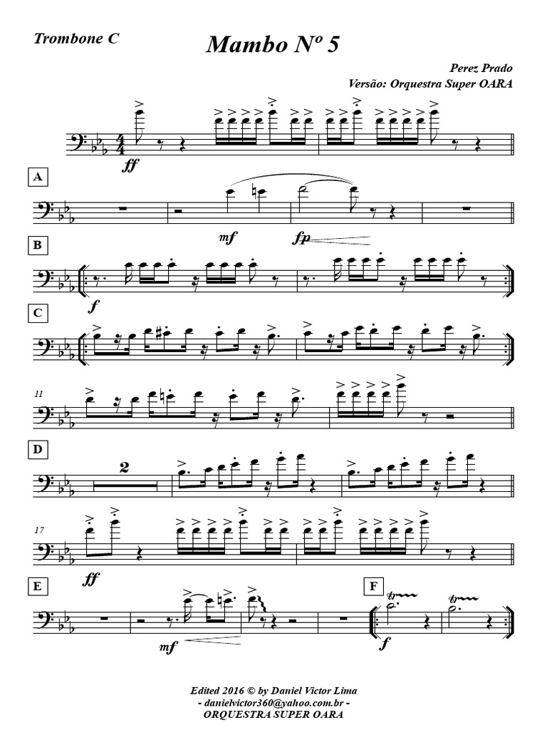 MAMBO #5 - Trombone C | PDF