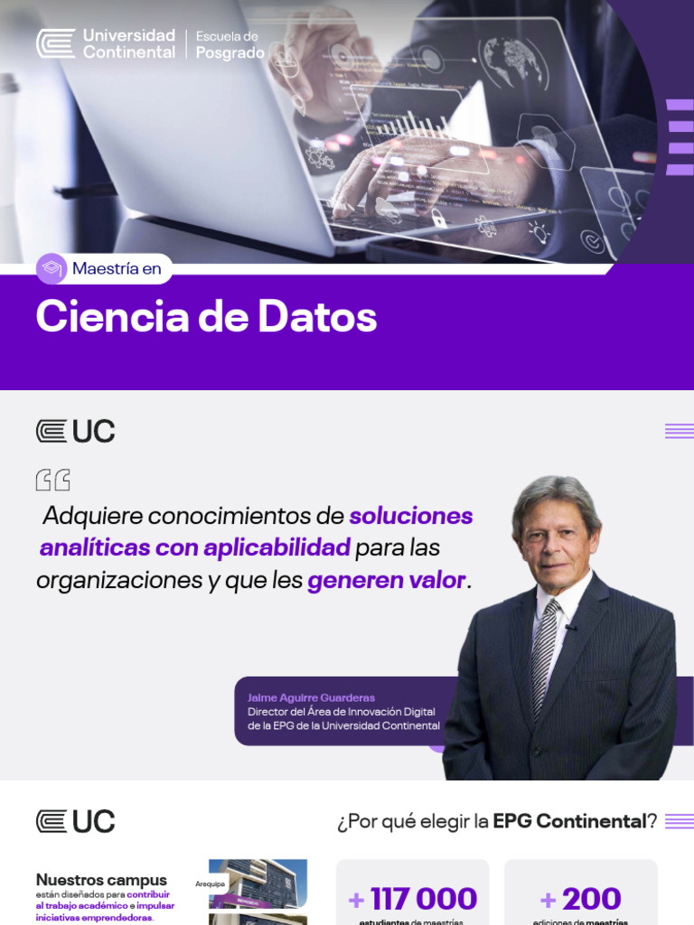 Brochure Maestria en Ciencia de Datos | PDF | Aprendizaje automático | Ciencia de datos