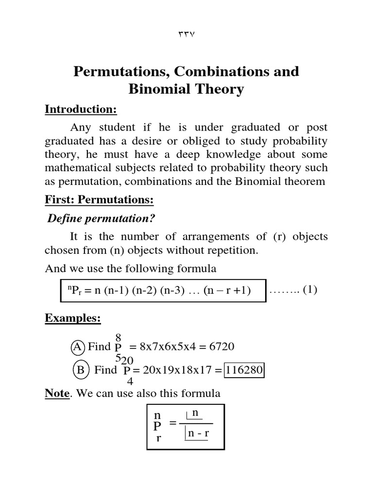 Binomial Theory Download Free Pdf Numbers Number Theory