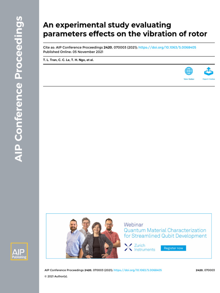 An Experimental Study Evaluating Paramet | PDF | Accelerometer | Force