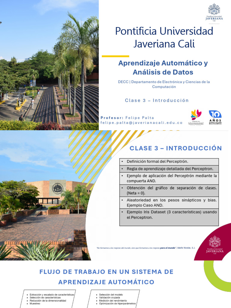 Clase 3 - Aprendizaje Automatico y Analisis de Datos - CAP1 | PDF | Informática | Matemáticas ...