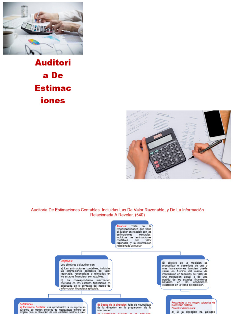 ESQUEMA NIA 540 550 ANO 2023 | PDF | Auditoría | Contralor