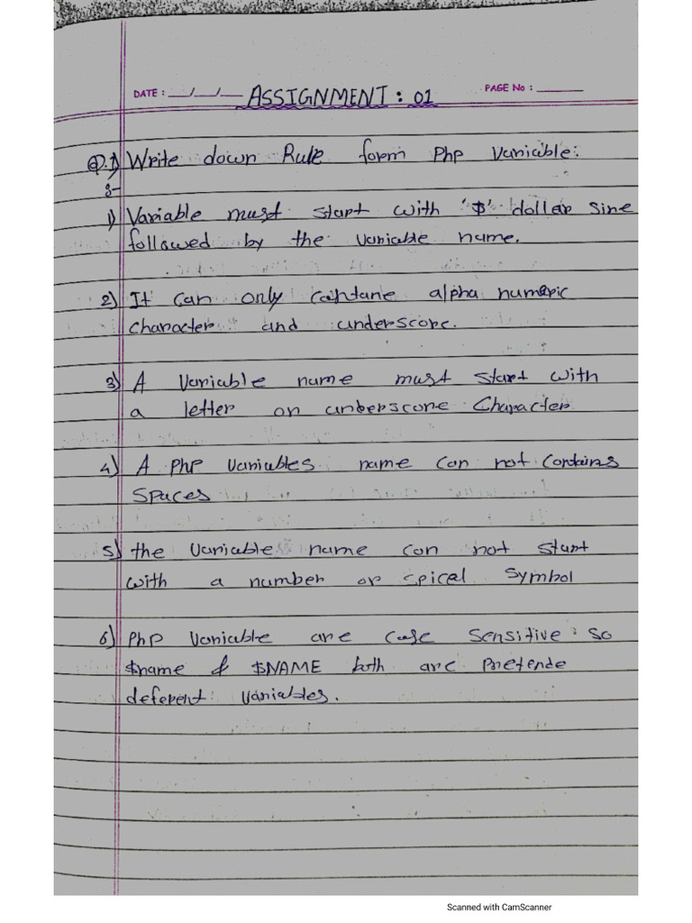 PHP Assignment 1 Te 4 Gye Liha | PDF