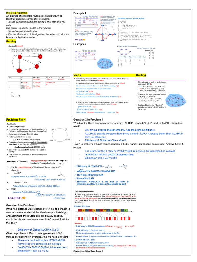 372 Final Cheat Sheet | Download Free PDF | Routing | Computer Network