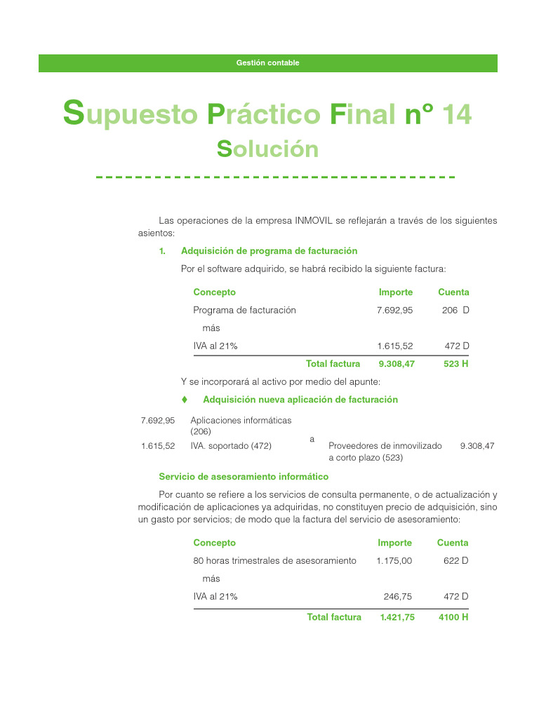 Supuesto Práctico | PDF | Contabilidad | Factura