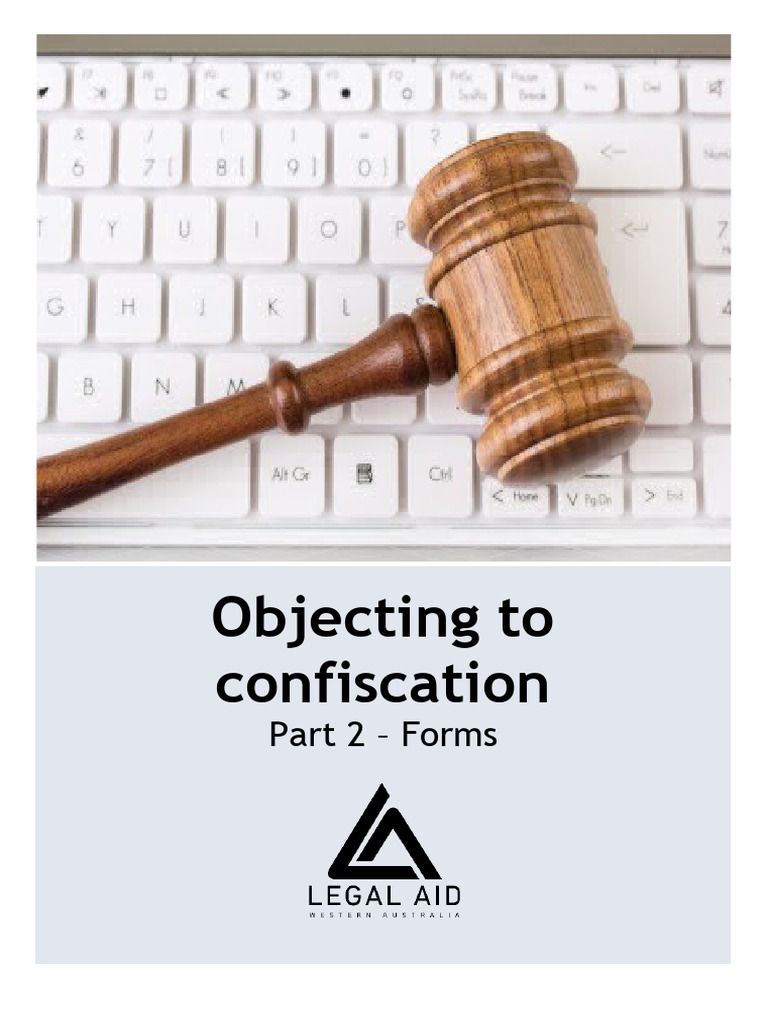 Objecting To Confiscation Part 2 | PDF | Summons | Expense