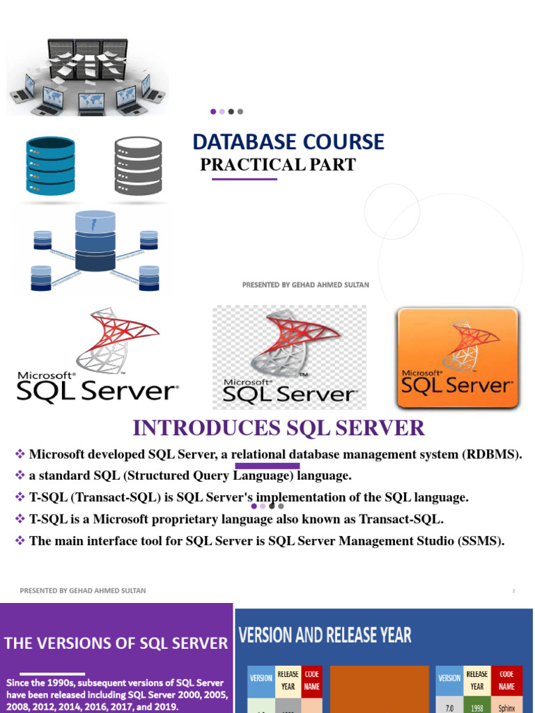 Section One and Two | PDF | Microsoft Sql Server | Sql