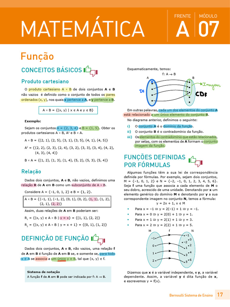 Funções e Gráficos Matemáticos | PDF | Função (Matemática) | Conjunto ...