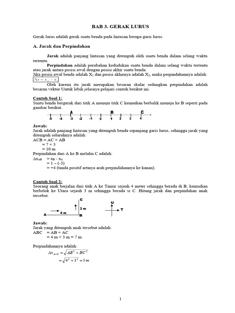 Bab 2.gerak Lurus | PDF