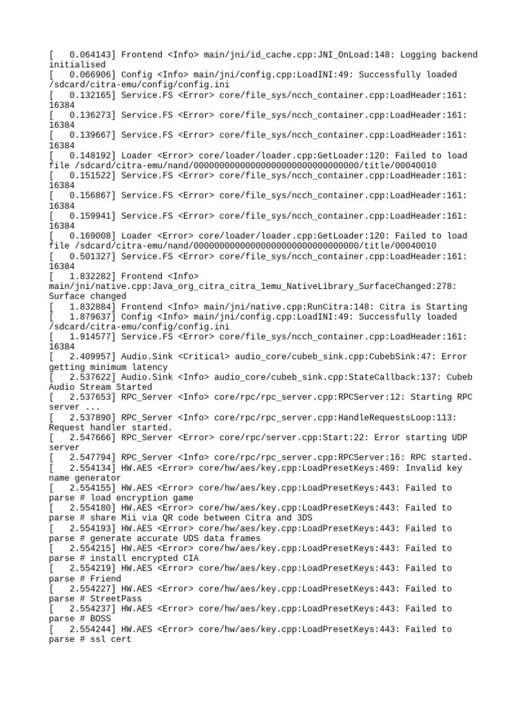 Citra Log - Txt.old | PDF | Rendering (Computer Graphics) | Computing