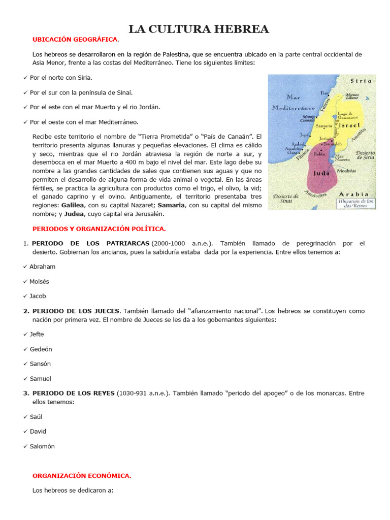 La Cultura Hebrea | PDF | Ciencias sociales | Historia