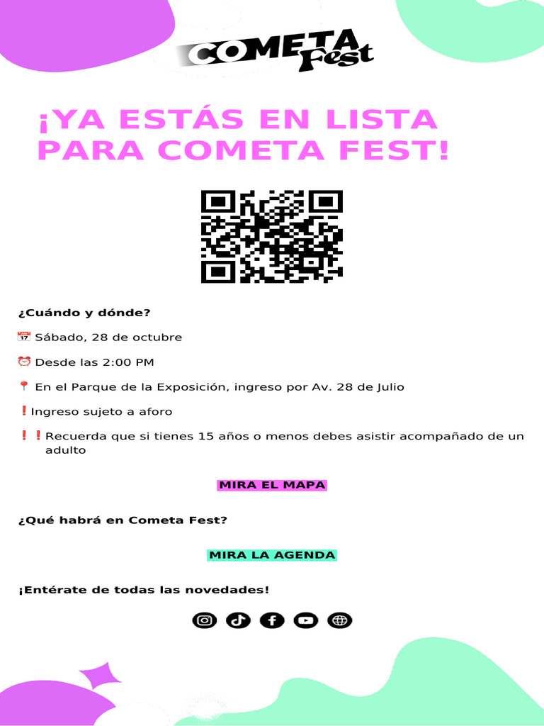 Cometa Fest: Detalles y Agenda 2023 | PDF