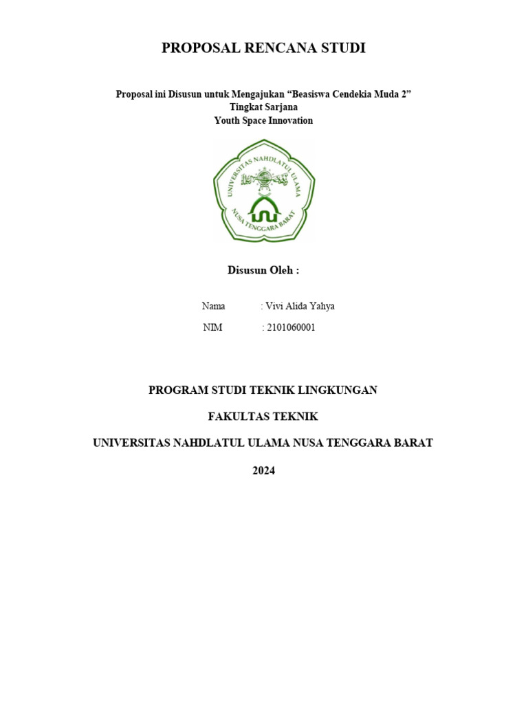 Proposal Rencana Studi BCM2 Fix | PDF