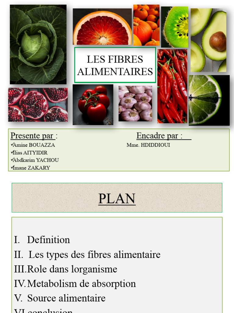 Les Fibres Alimentaires : Définition et Rôles | PDF | Fibre alimentaire ...