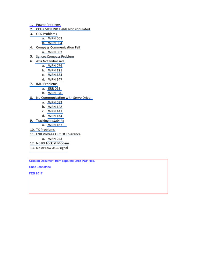 Consolidated Orbit TroubleShooting Flow Charts - V1 - 0 - 0 | PDF ...