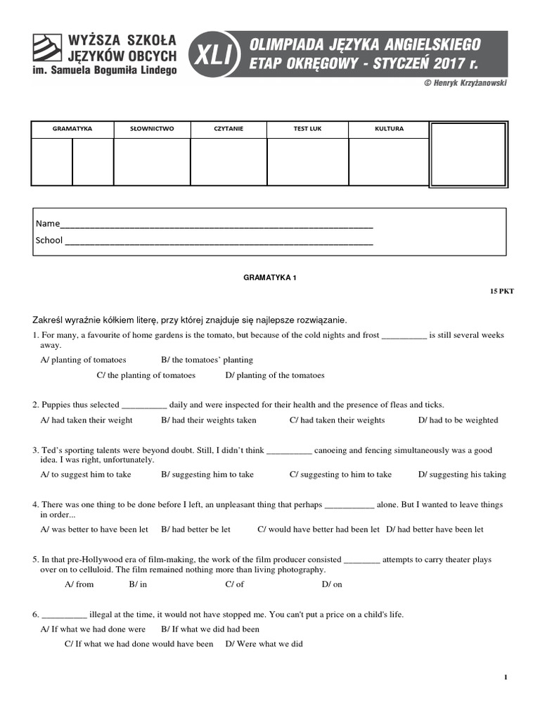 English Grammar and Vocabulary Test | PDF | Hormone Replacement Therapy