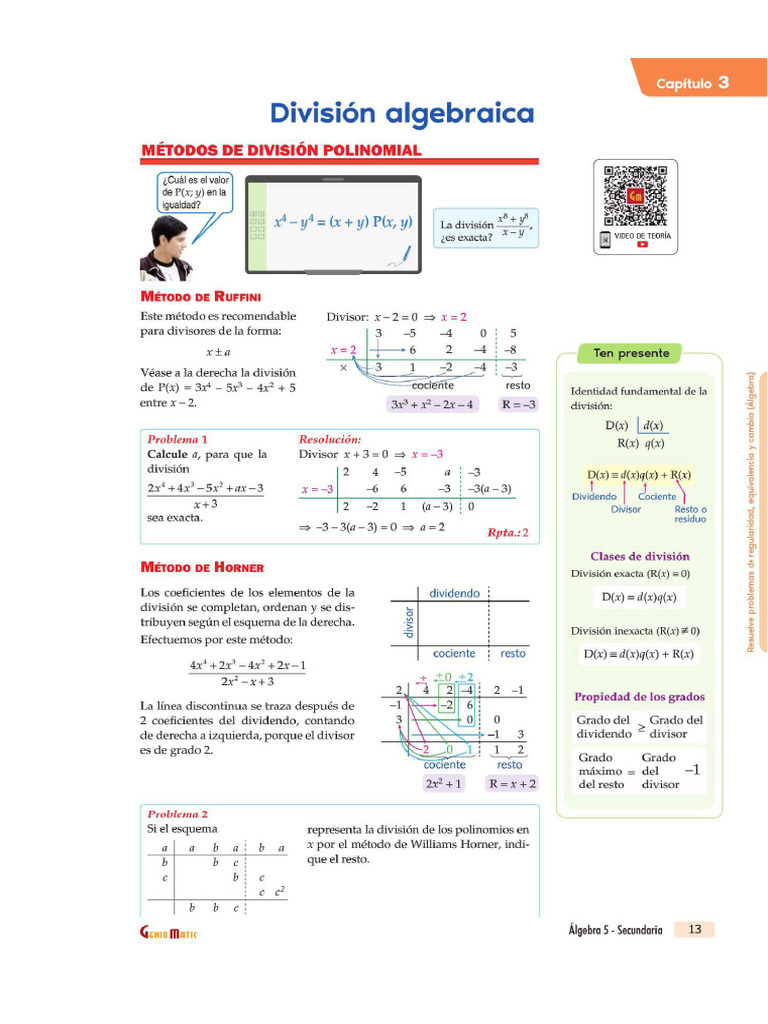 Cap3 - 5° Algebra DOCENTE | PDF