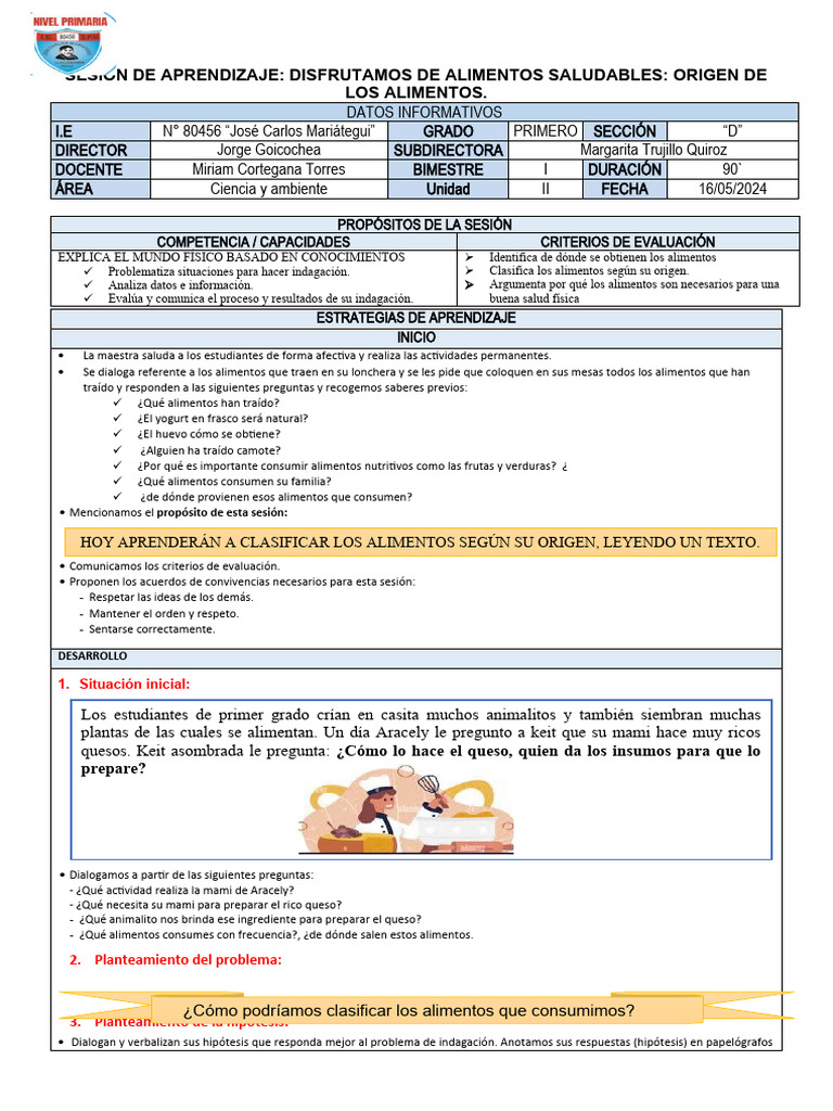 Sesion Ciencia Alimentos Segun Su Origen | PDF | Alimentos