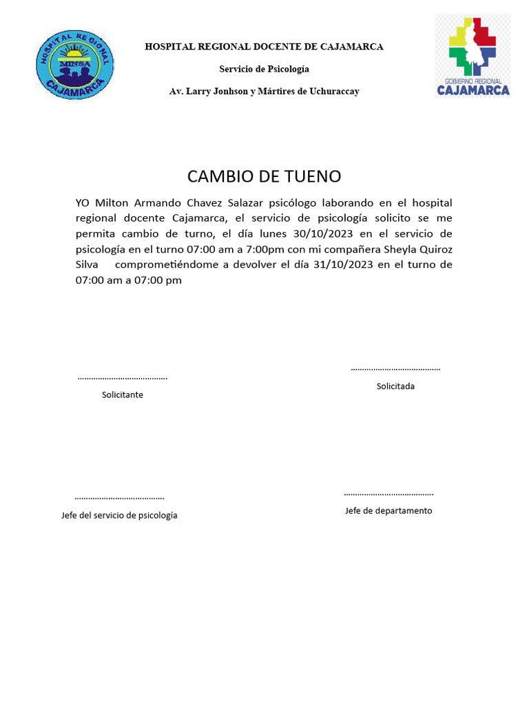 Cambio de Tueno | PDF