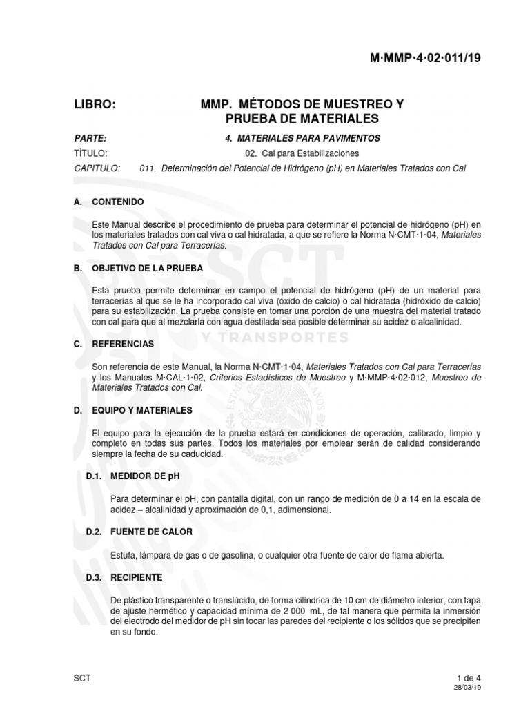 M-MMP-4!02!011-19 PH A Materiales Tratados Con Cal | PDF | Lima ...