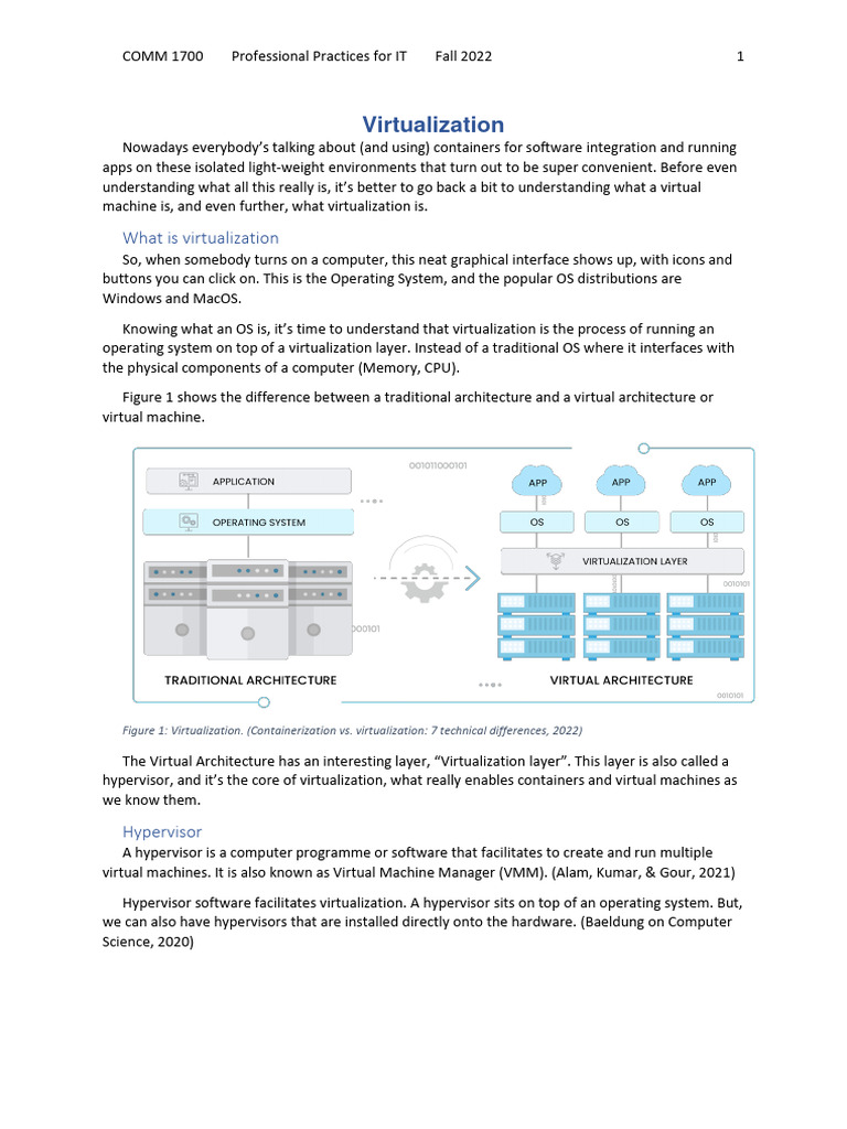 Virtualization: VMs Vs Containers | PDF | Virtual Machine | Virtualization Virtualization: VMs Vs Containers | PDF | Virtual Machine | Virtualization