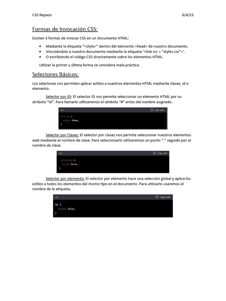 Apuntes Css Estilos Pdf Metadatos Medios Interactivos