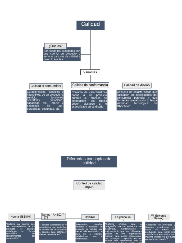 Mapa Conceptual Calidad | PDF | Calidad (comercial) | Producto (Negocio)