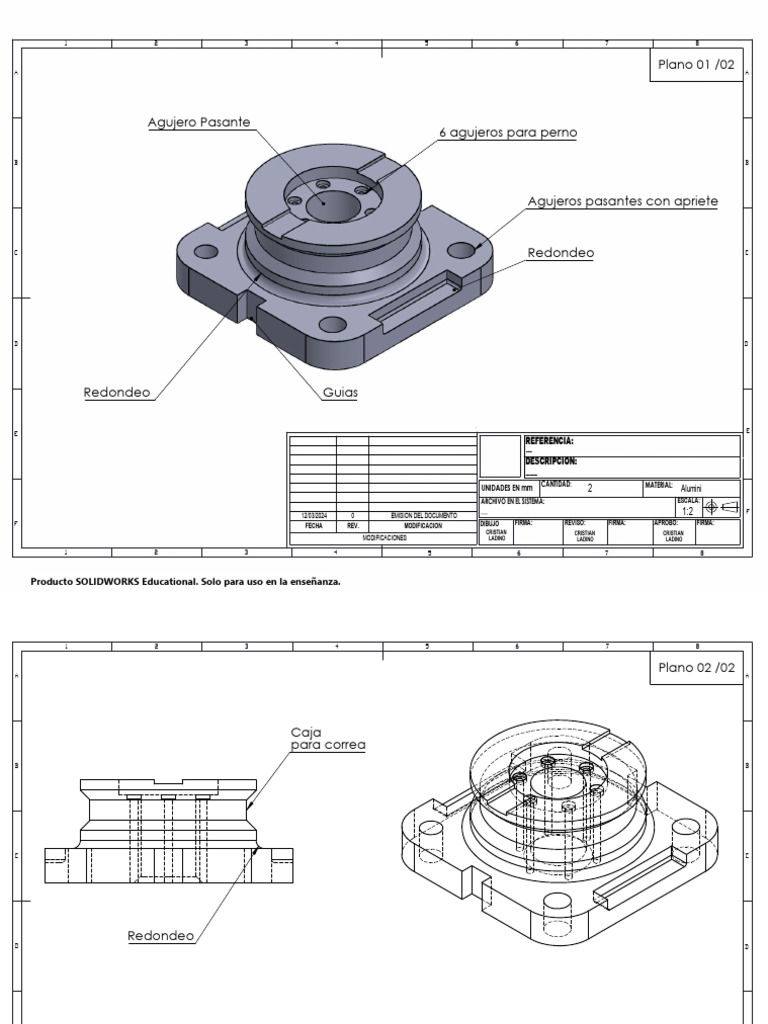 Planos Pieza -2 2024-1 | PDF