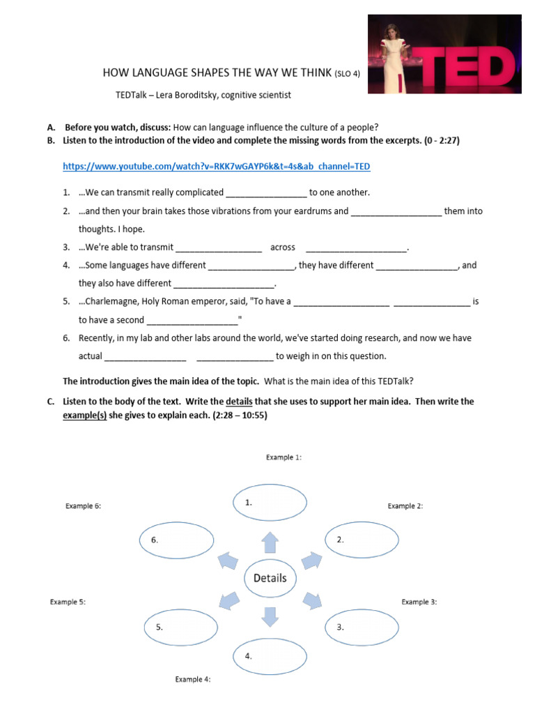 HOW LANGUAGE SHAPES THE WAY WE THINK Video | Download Free PDF ...