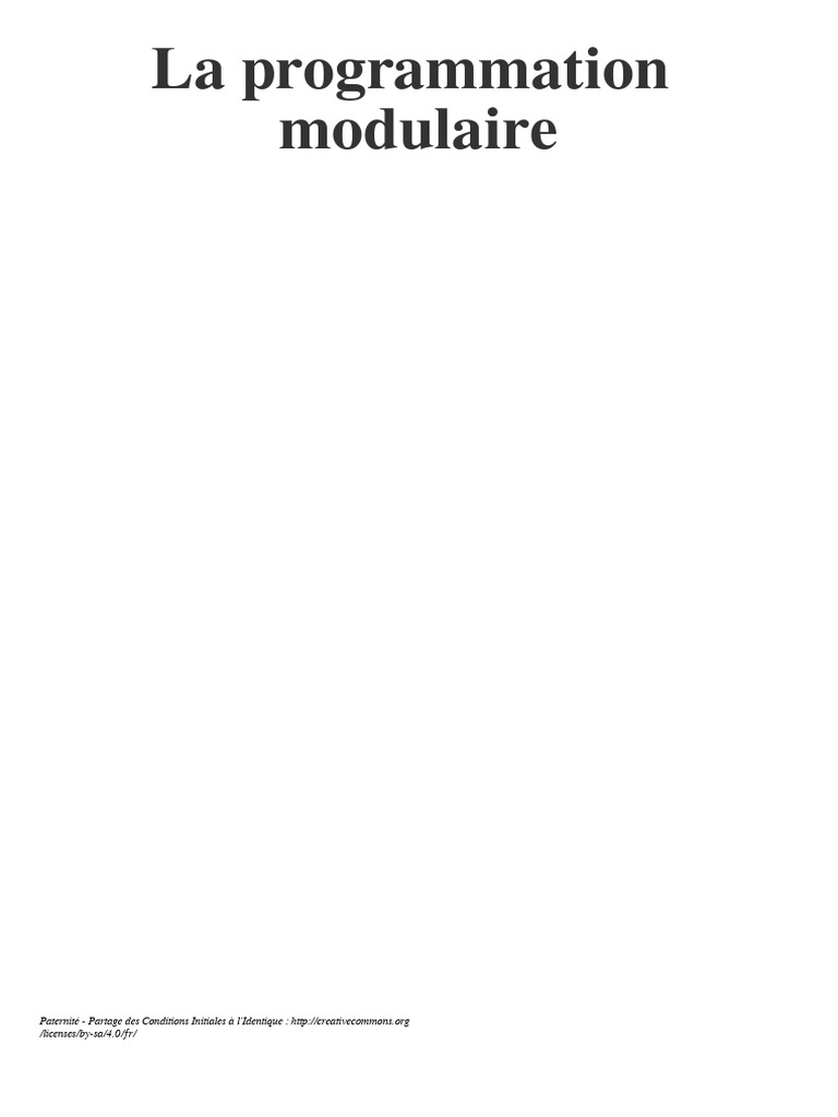 Introduction à la programmation modulaire | PDF | Variable ...