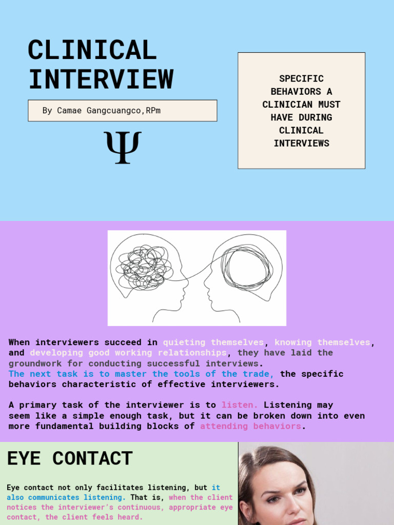 4_Clinical Interview 2 | PDF | Body Language | Communication